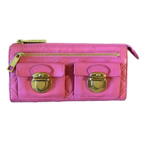 Marc Jacobs | Bags | Marc Jacobs Quilted Pink Wallet | Poshmark
